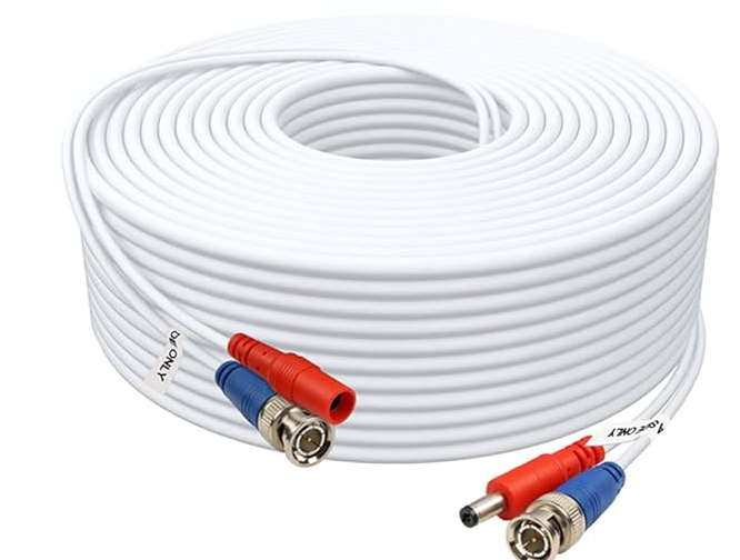Siamese 8MPL BNC / CCTV Power Cable, 60ft White - EyeSee Computers ...