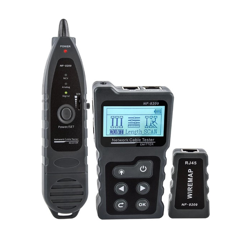 NF8209 RJ45 Network Cable Wiremap Tester and Wire Tracker with Length ...